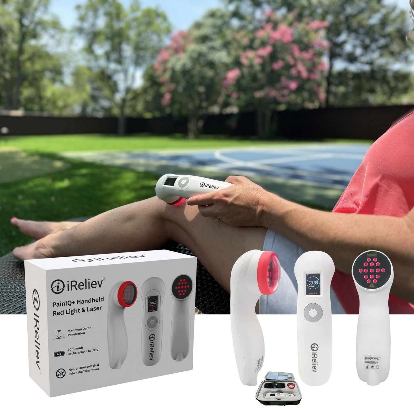 iReliev | PainIQ+ | Red Light & Infrared Laser Therapy